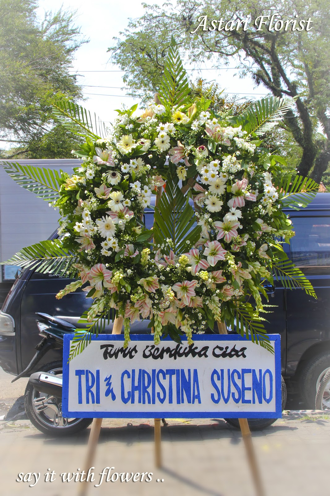 Astari Florist Semarang: Rangkaian Bunga Krans Duka Cita #7