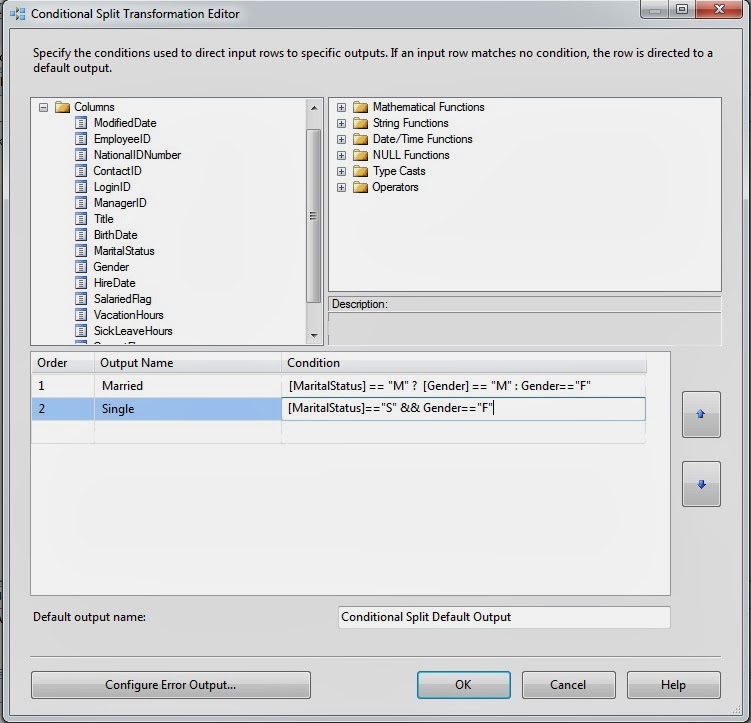 Conditional Split Transformation