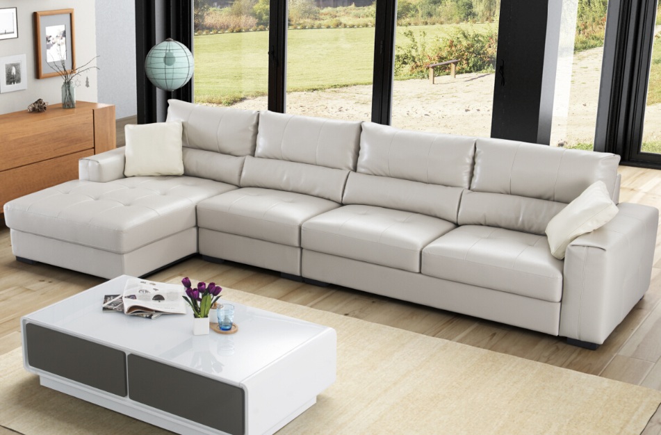 SOFA KULIT ASLI MINIMALIS TYPE L (SUDUT)