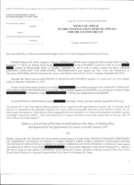 Writing4Light: Notice of Appeal To The United States Court of Appeals ...