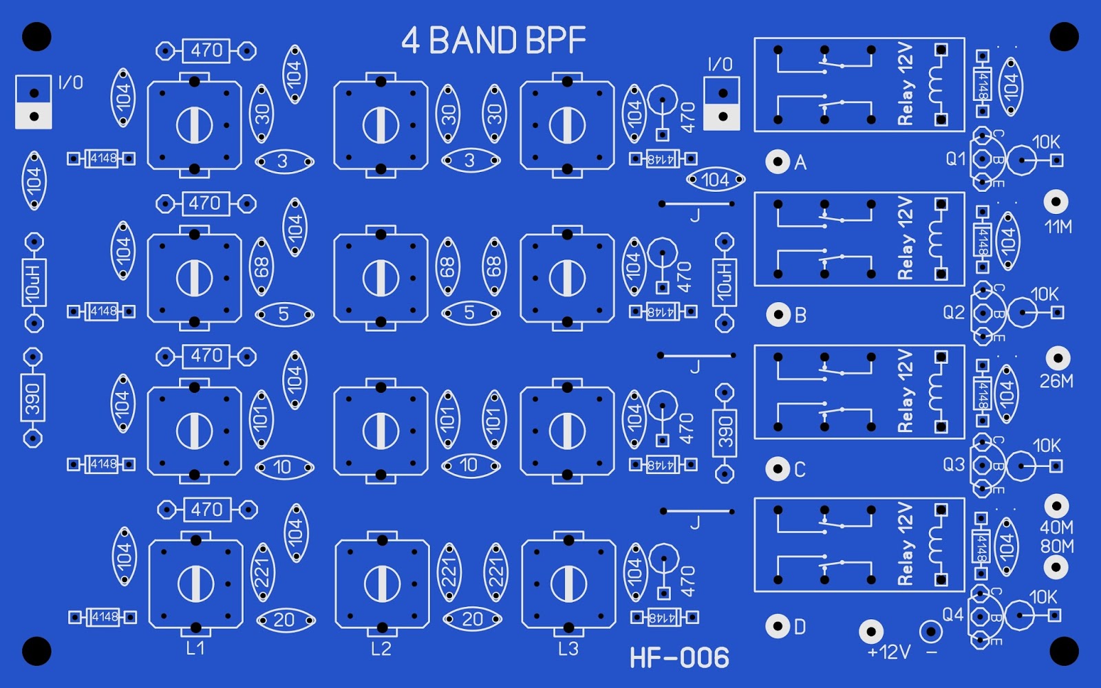 MEMBUAT BAND PASS FILTER DAN LOW PASS FILTER 4 BAND UNTUK BITX / BIXEN ...