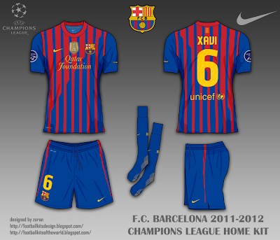 football kits of the world: F.C. Barcelona 2011-2012 Champions League ...