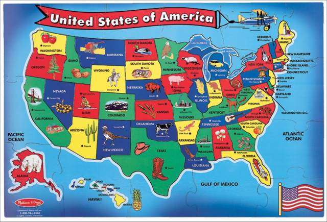 Map Of United States For Kids - United States Map