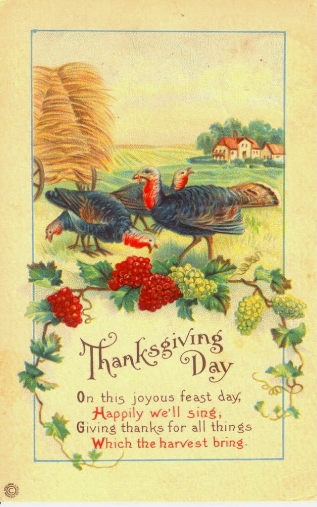 25 Colorful Vintage Thanksgiving Turkey Postcards ~ Vintage Everyday