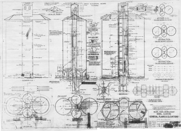 Andrew's Main South Line: Victorian Grain Board silos