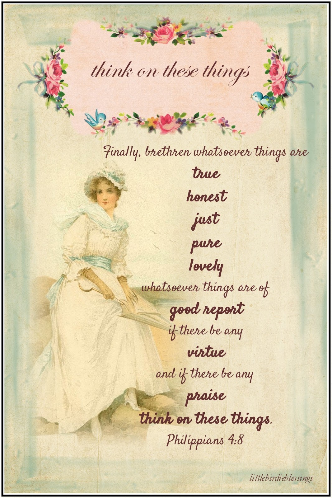 Little Birdie Blessings : Think on These Things