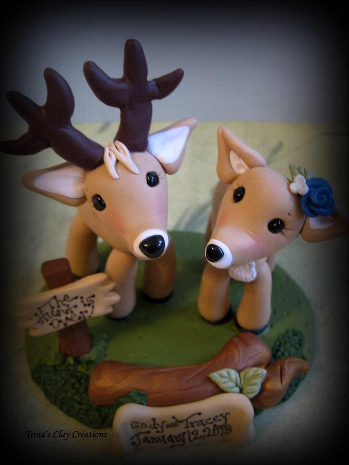 Trina's Trinketts: Buck and Doe Wedding Cake Topper