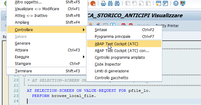 Informazioni utili e pratiche su SAP: ABAP - ATC: ABAP Test Cockpit