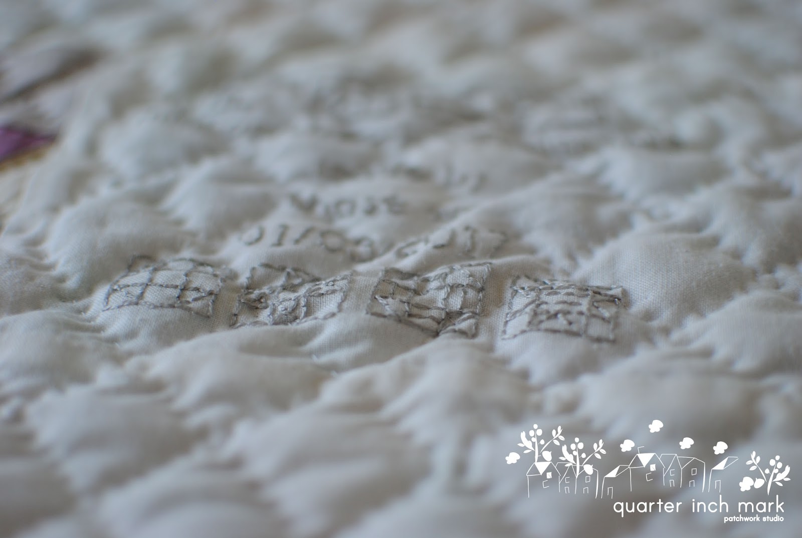 1/4" mark: mini Patchwork Sampler Pattern