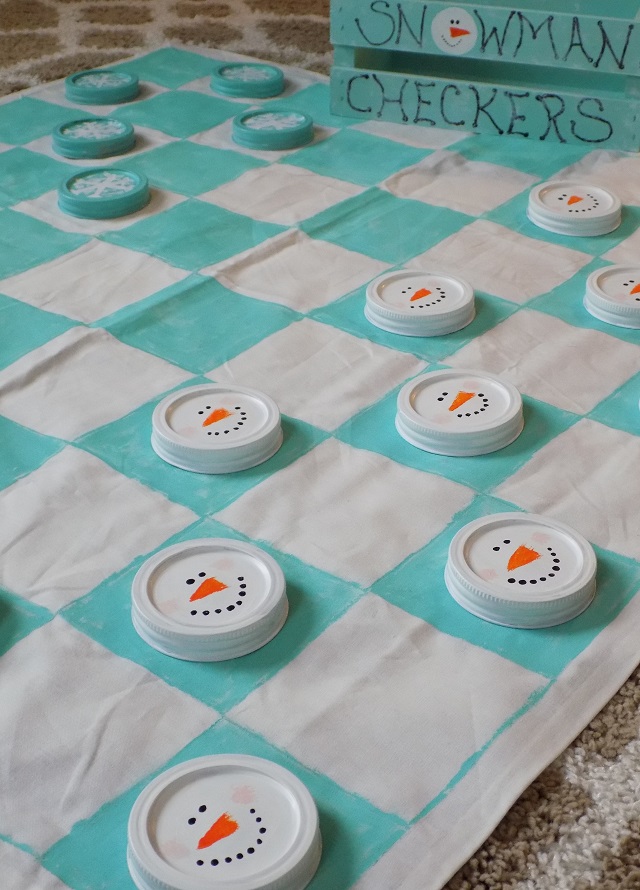 One Savvy Mom ™ | NYC Area Mom Blog: DIY Giant Snowman Checkers Set - A ...