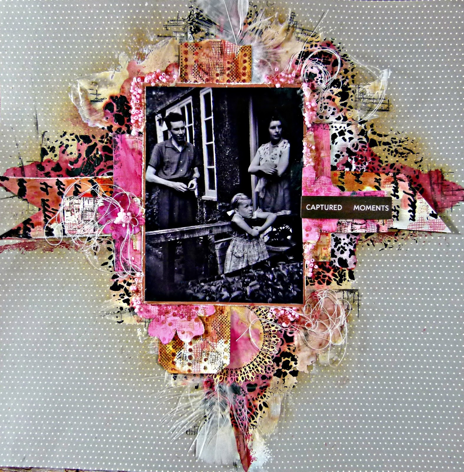 How to create an Inspiring mixed media scrapbook page | Life in a Snapshot