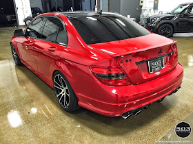 BENZTUNING: Mercedes-Benz W204 C63 AMG Mars Red