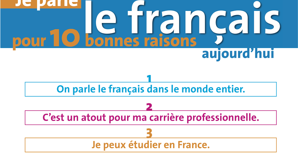 J'aime la langue française: Oui, je parle français!