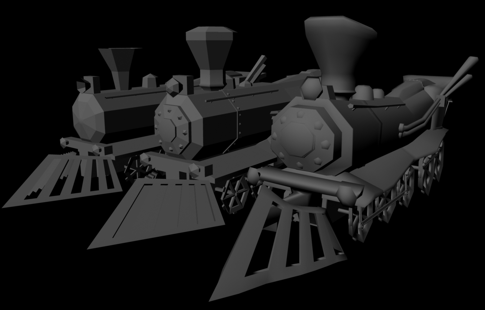 Bachelor of Creative Technologies: Steam Train Concept in 3 LOD's