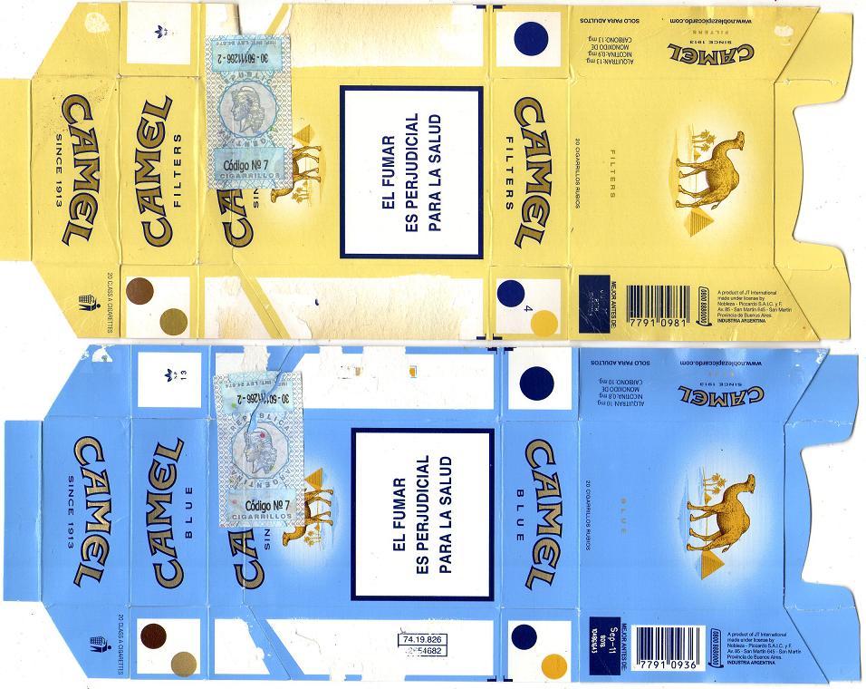 Marquillas de cigarrillos: Camel 2010