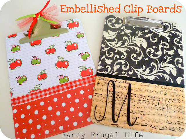 Crafter on a Budget: Super Cute DIY Embellished Clipboards