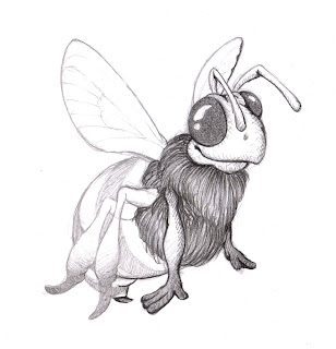 Magellin . Blog: Honeybee drawing 1