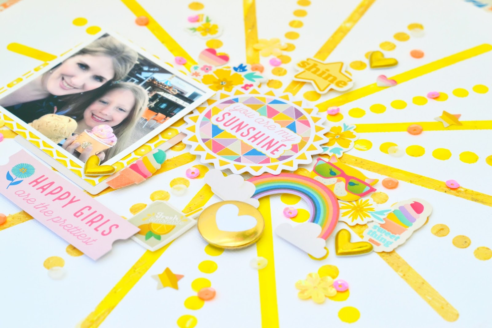 Silhouette UK: You are My Sunshine Layout | Using a Stencil