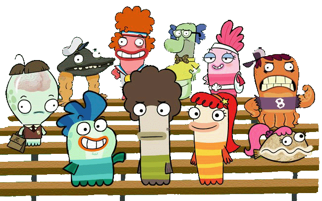 Cartoon Characters: Fish Hooks and Doug (PNG/GIF)