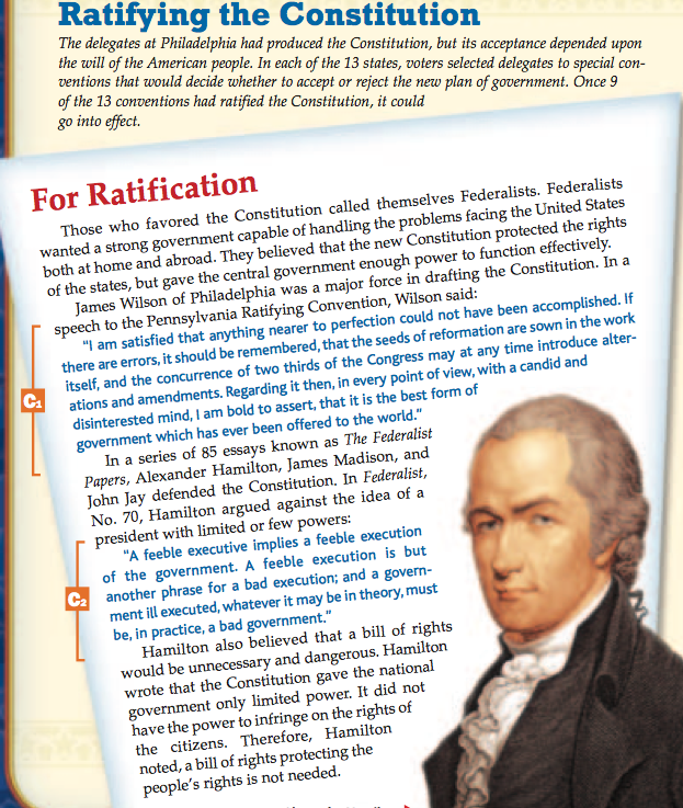 ALMA U.S. History: Examples of Ratification