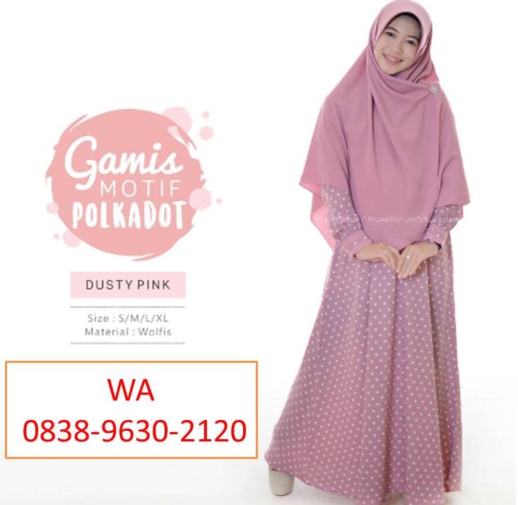 Gamis Motif Polkadot Terbaru