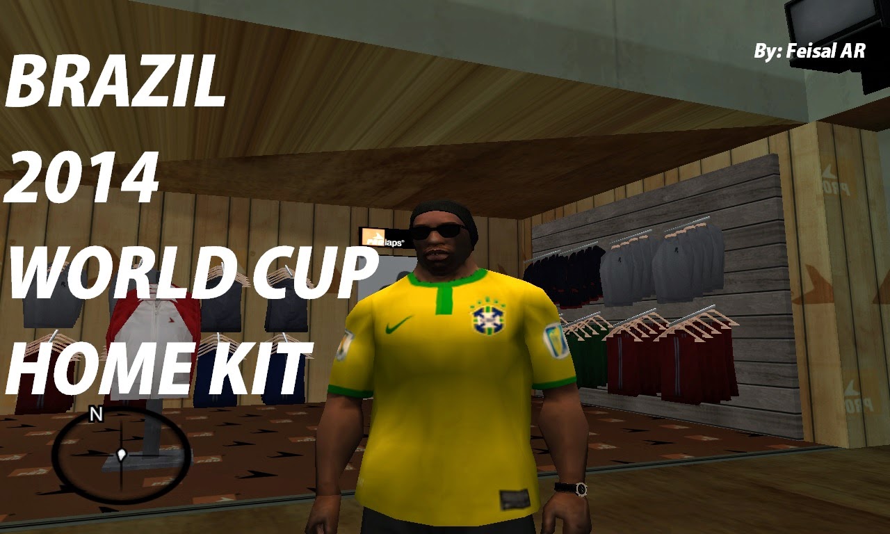 Brazil 2014 World Cup Home Kit (GTA San Andreas) | Feisal AR Mods
