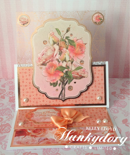 Kelly's Cards: Roses on Rose gold