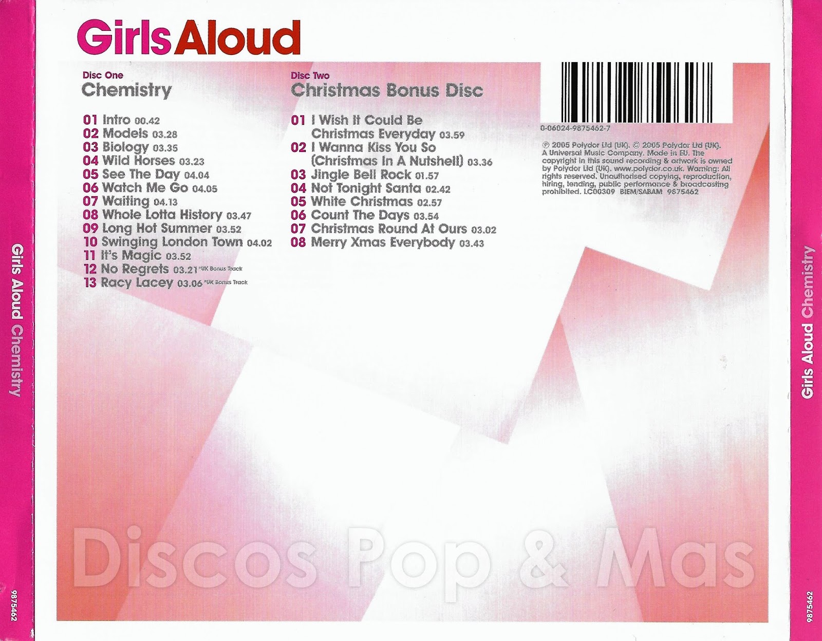Discos Pop & Mas: Girls Aloud - Chemistry (Christmas Edition)