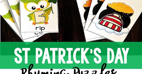 St. Patrick's Day Rhyming Puzzles | Totschooling - Toddler, Preschool ...