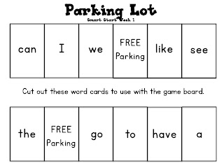 Owl Shook Up with Mrs. G: Parking Lot SIght Word Game