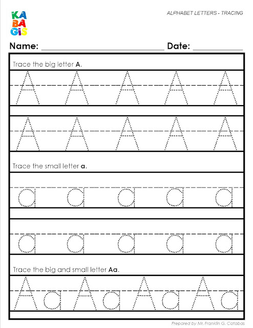 Kabagis: Alphabet Letters - Tracing A - Z