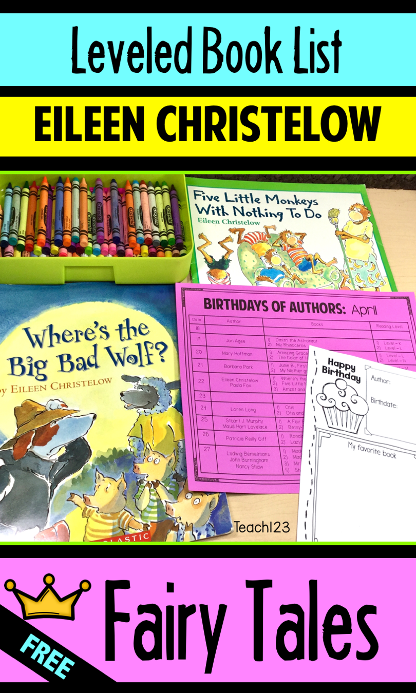 Leveled Book List, fairy tales, April birthdays of Children's Authors ...