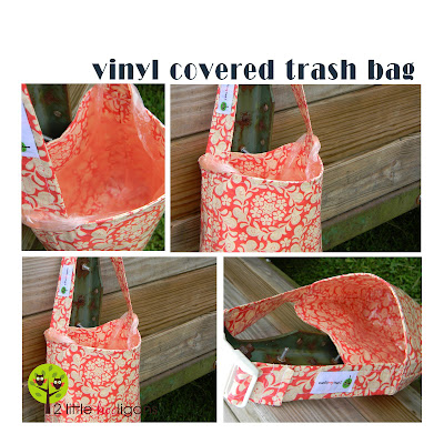 Vinyl Covered Trash Bag {tutorial}