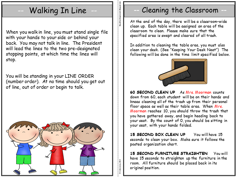 Cleaning Up Classroom Procedures