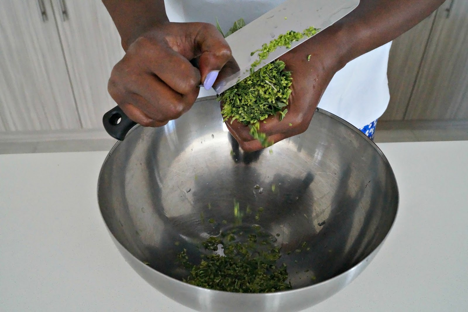 Basa Fillets Stuffed with Kalalu (Green) and Prawns Serve with Warm ...
