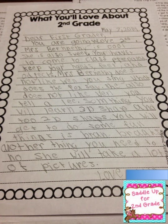 End of the Year Writing Activity