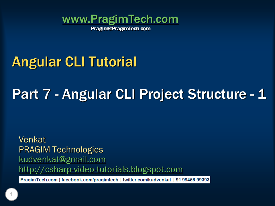 Sql Server And C Video Tutorial Angular Cli Project Structure 1 Slides