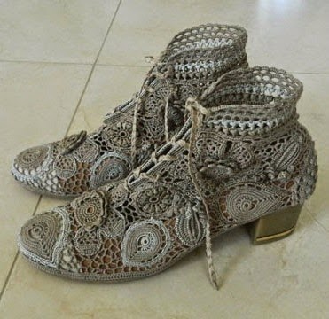 Irina: Freeform Crochet shoes.