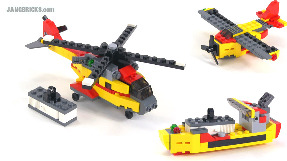 LEGO Creator Cargo Heli - all 3 builds! set 31029