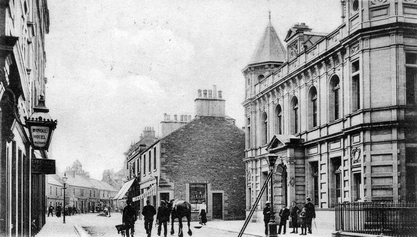Tour Scotland: Old Photograph Post Office Galashiels Scotland