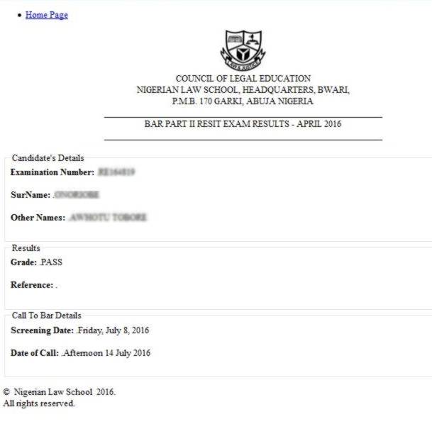Nigeria Law School - How to Check Admission Status, Final/Resit Result ...
