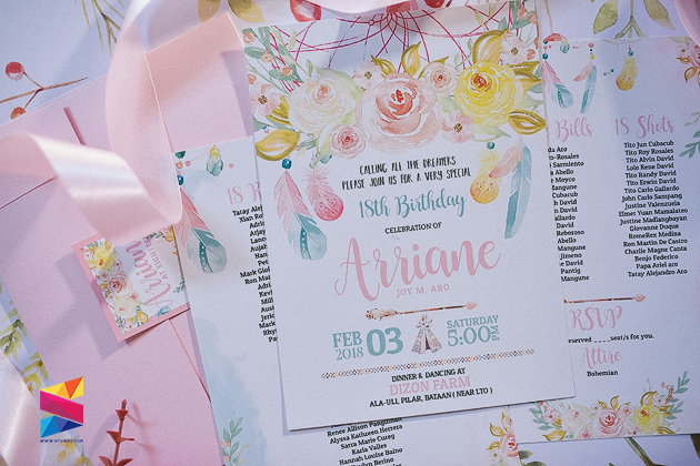 Pastel Bohemian Debut Invitation - Stunro CreativeWorks