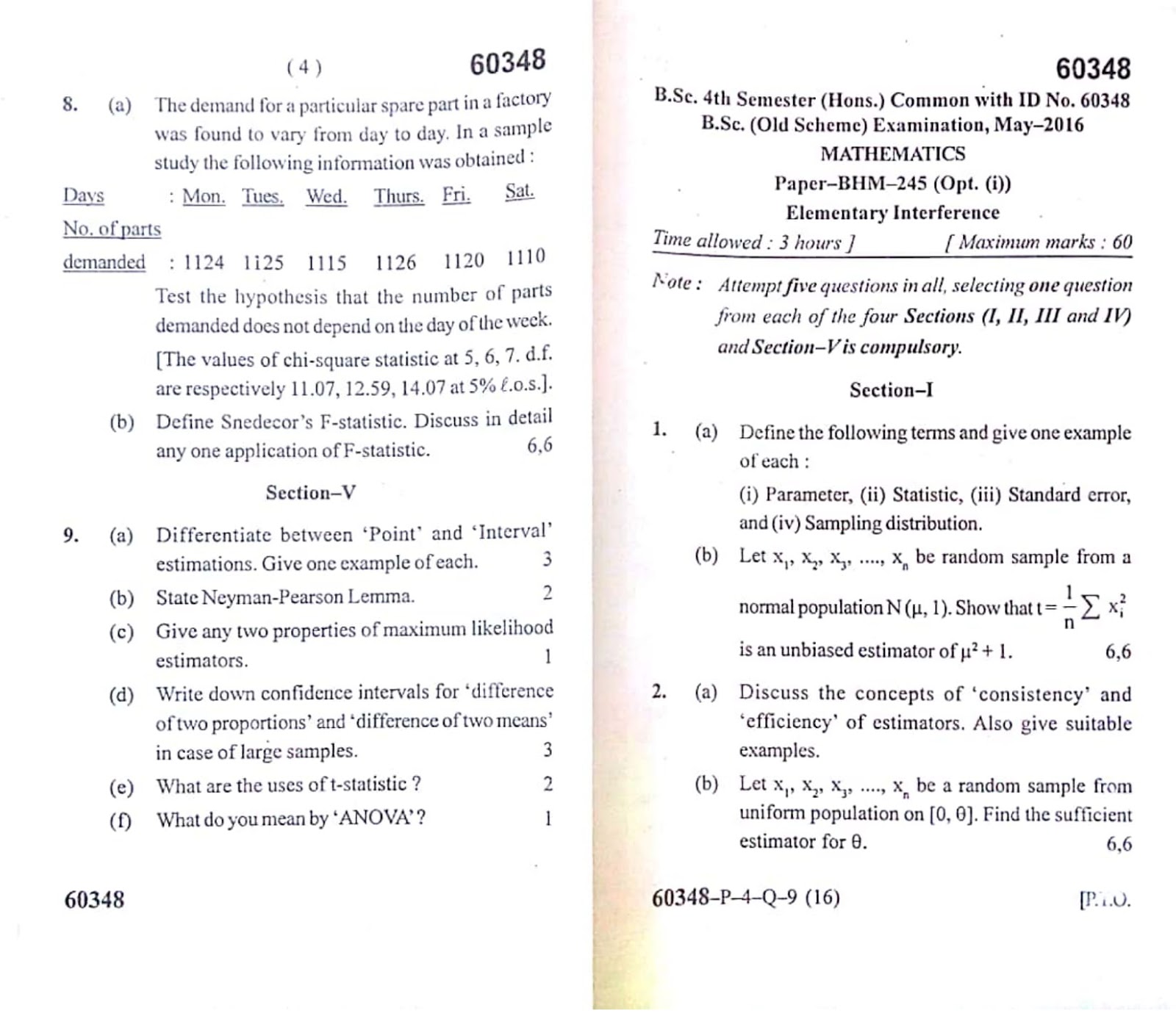 shiksha: B.Sc Hons Physics 4th sem Exam Paper