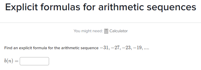 Algebra I: Arithmetic and Geometric Sequences (Khan Academy Practice ...