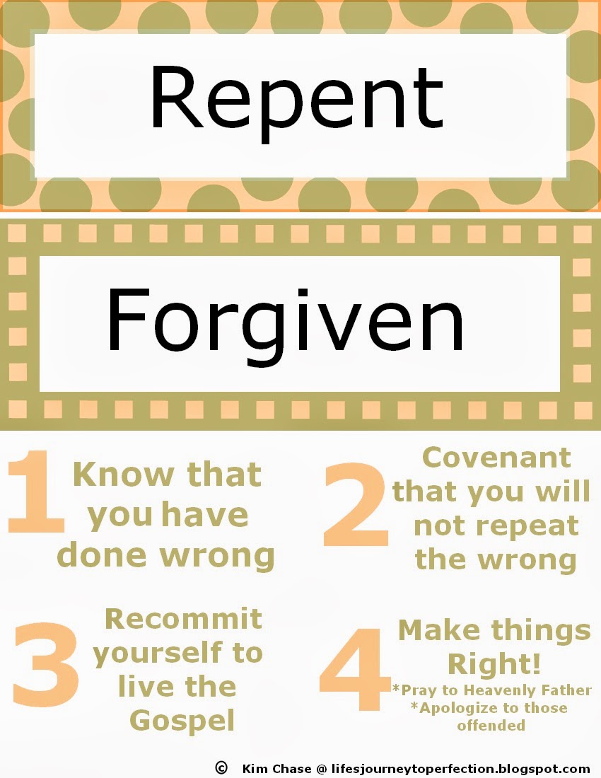 Life's Journey To Perfection: Mommy Monday - Repentance and Forgiveness ...