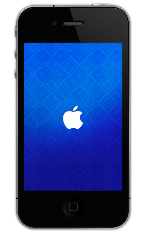Blue Apple Wallpaper for iPhone 4