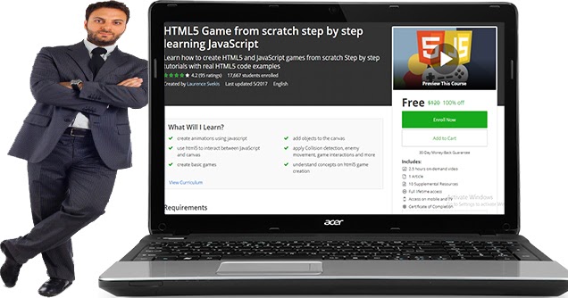 100% OFF - HTML5 Game from scratch step by step learning JavaScript