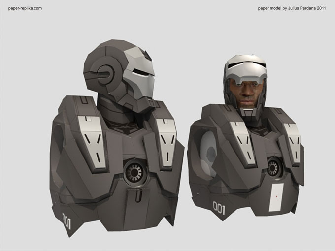 Iron Man - Poseable War Machine Papercraft | Papercraft Paradise ...