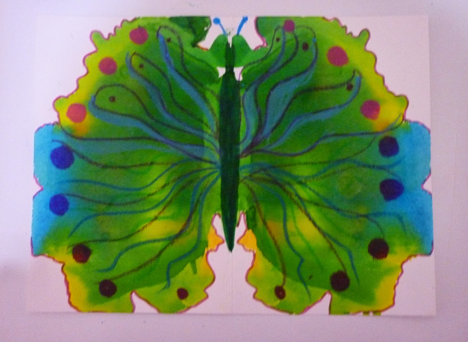 Un Castillo en Infantil: La decalcomanía con acuarela líquida