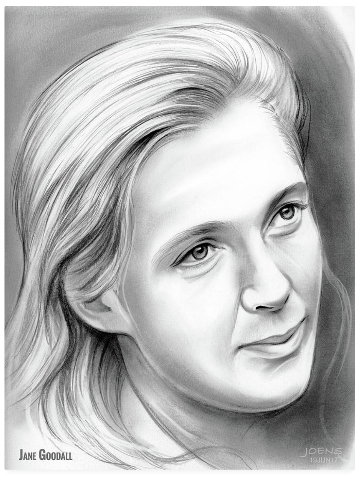 Sketch of the Day: Jane Goodall - Happy Birthday! 3 April 1934